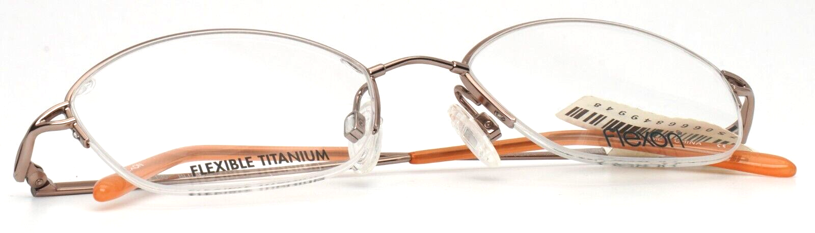 FLEXON 651 Blush Womens Oval Half Rim Eyeglasses 49-18-130 B:33 | eBay