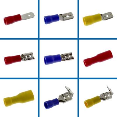 Flat plug & Flat receptacles insulated 0,5-6,0mm² Cable lug Connectors ...
