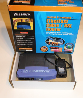 Linksys EtherFast Cable/DSL Router with 4-Port Switch BEFSR41 ...
