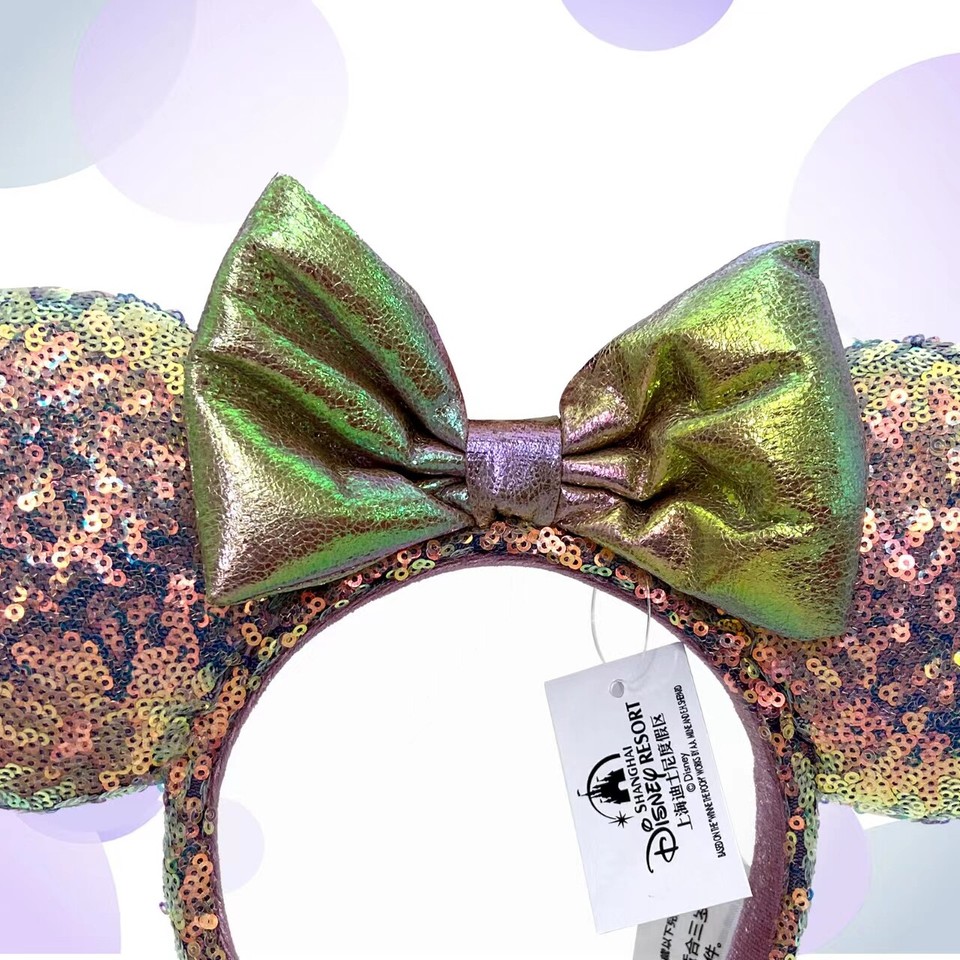 Disney 50th Anniversary Earidescent Iridescent Pink Ears Headband NWT ...