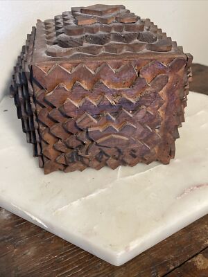 Beautiful Tramp Art Box Made From Wooden Cigar Boxes Signed And Dated ...