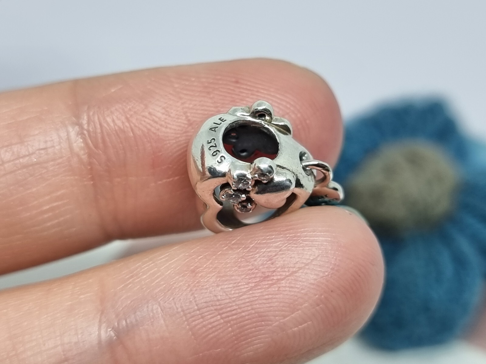 Genuine Pandora Sparkling Paw Print & Heart Charm 💕 … - Gem