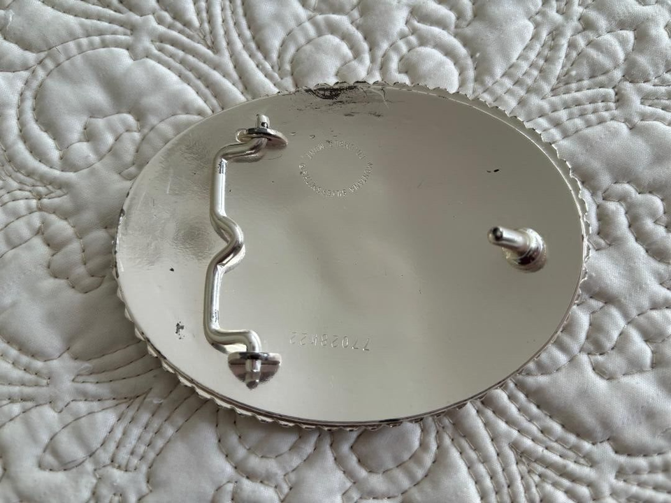 4" VINTAGE* MONTANA SILVERSMITHS SILVERPLATE RODEO BELT BUCKLE #390 | eBay
