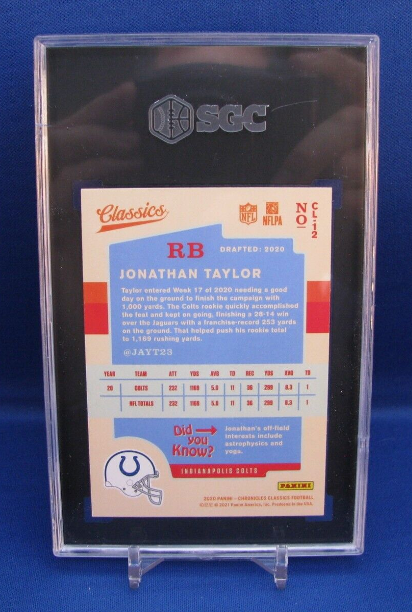 2020 Panini Chronicles - Classics #CL-12 Jonathan Taylor (RC) for sale online | eBay