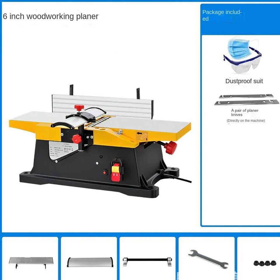6 Inch Planer Desktop Electric Planer For Woodworking Multifunctional ...