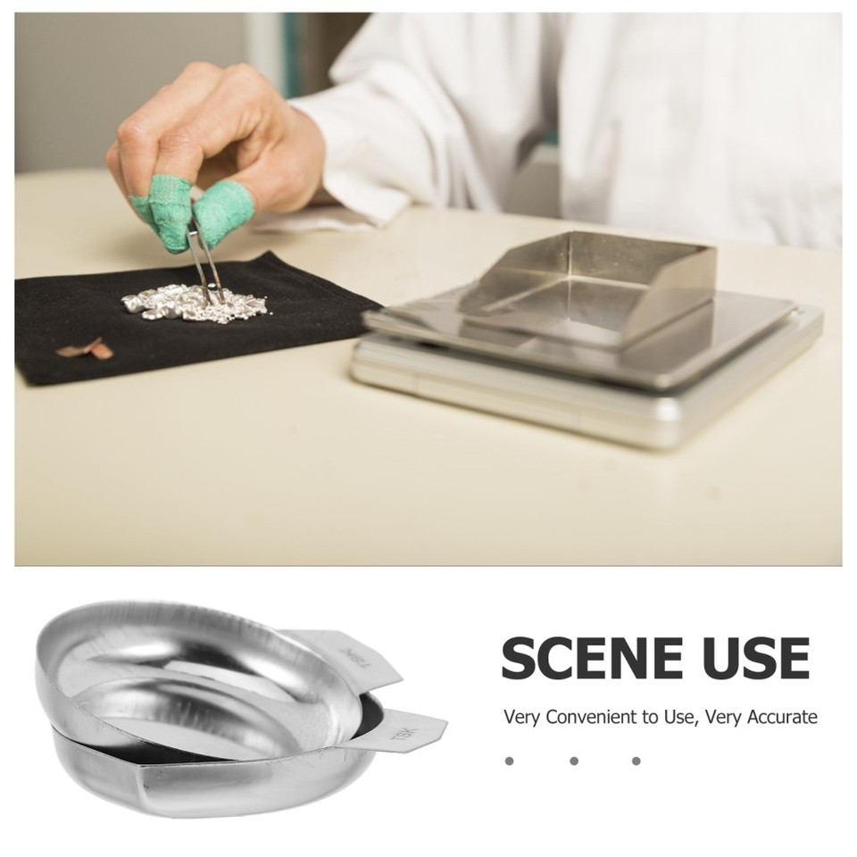 2 Pcs Stainless Steel Weighing Scale Dish Plates for Scales Pans | eBay