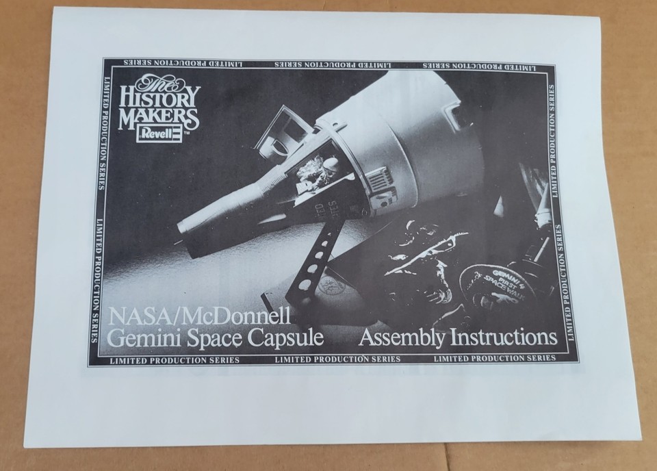 Revell Gemini Spacecraft Open Box All Parts Sealed 1993 Issue 1:24 Kit ...