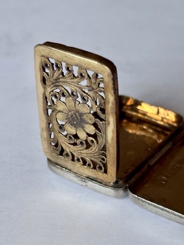 George III Silver Gilt Vinaigrette Birmingham 1819 Postans & Tye | eBay