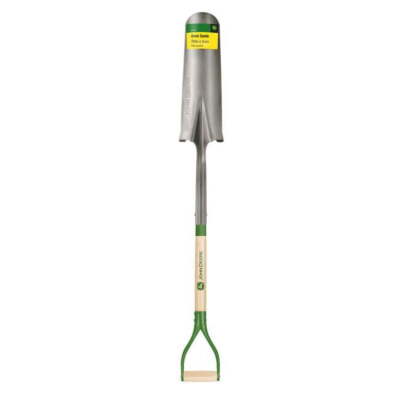 Heavy Duty 42 in Steel Round Drain Spade w/D-Grip &Wood Handle for ...