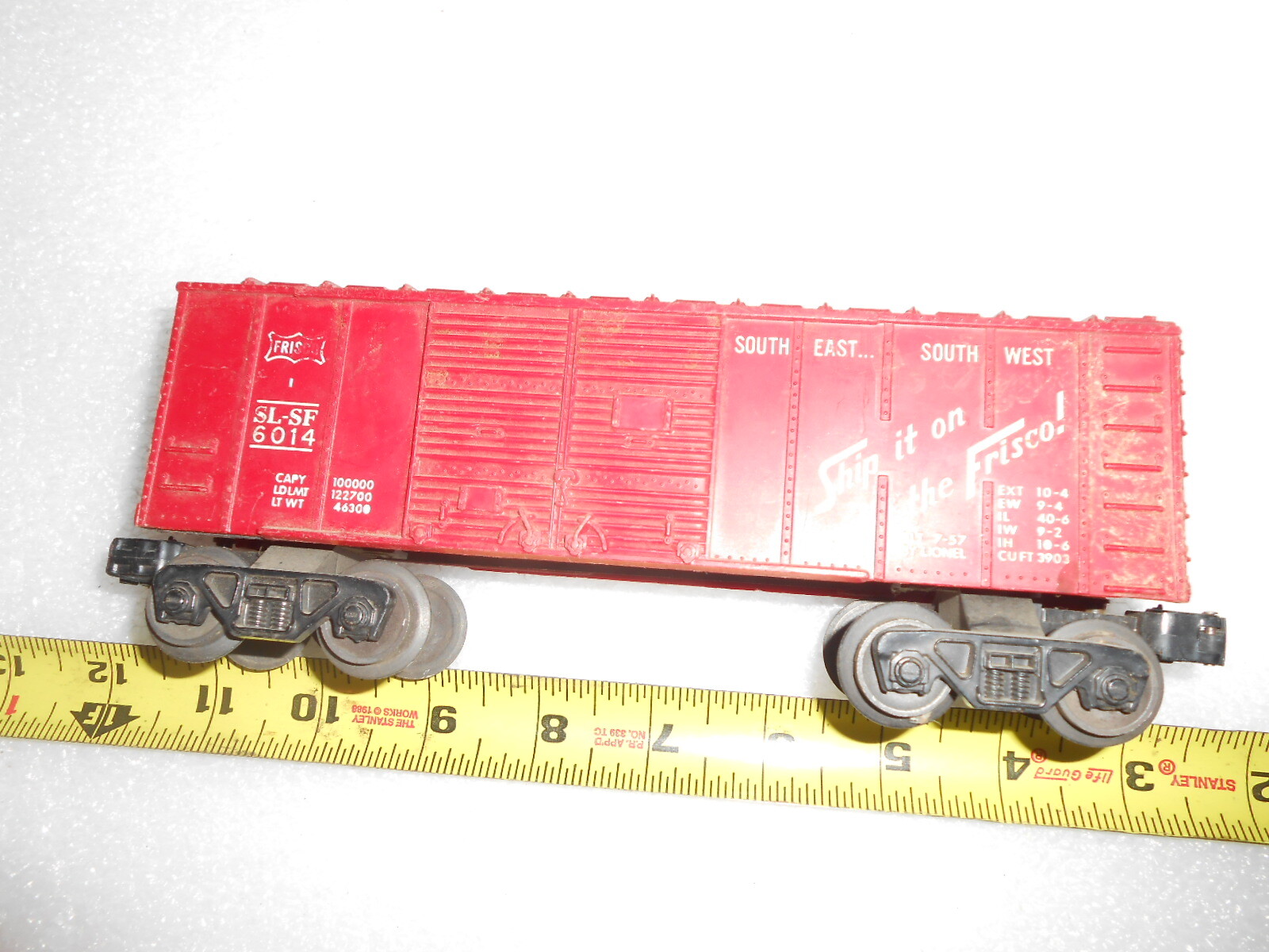 O/O-27 Lionel Box cars, Baby Ruth, Basco, ship 6014, x6004, x6034 ...