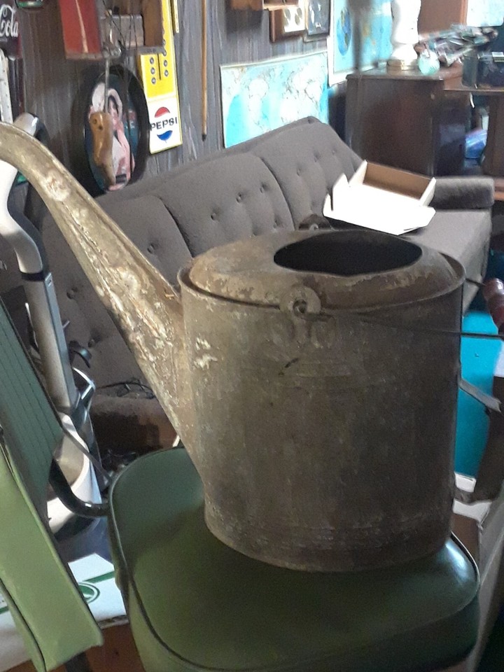 Vintage Galvanized Radiator Water Fill Can Goose Neck Service Station ...