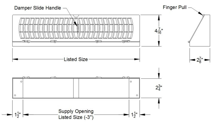 TruAire Triangular Plastic Baseboard Register - White Finish | eBay