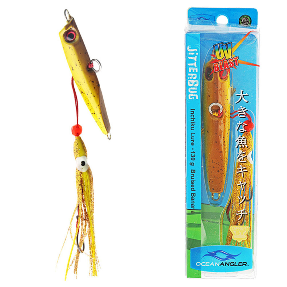 Ocean Angler Jitterbug Inchiku Lure Bruised Banana 130g | eBay