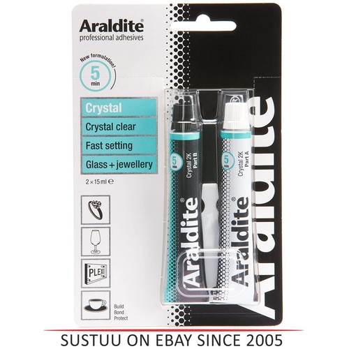 Araldite Clear Epoxy Adhesive│Fast Setting 2-Part Epoxy Glue│Solvent ...