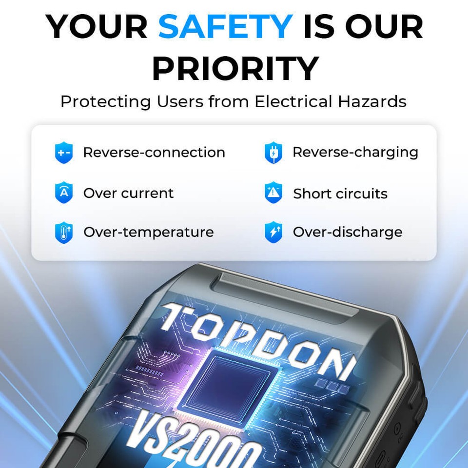 Topdon VS2000 - 12v 2000Amp Lithium Jump Starter Upgraded from JS2000 ...