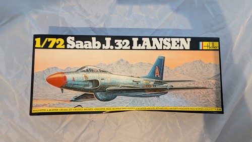 VINTAGE HELLER SAAB J.32 LANSEN MODEL AIRCRAFT KIT - 1:72, 1982 | eBay