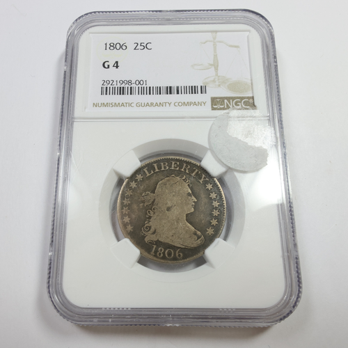 1806 P PCGS G4 - Silver Draped Bust Quarter 25c US Coin #54598B | eBay
