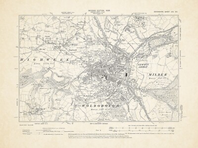 Newton Abbot, Kingsteignton (S), Highweek, Old Map Devon 1906: 109SE A ...