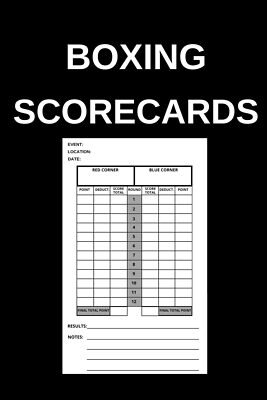 Boxing Scorecards 120 Boxing Scorecards for Boxing Fans Keep Score at ...