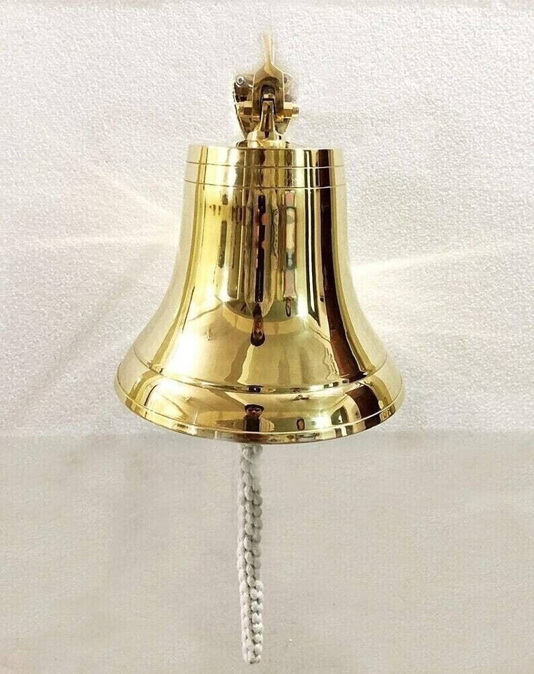 Big Brass Door Bell Wall Hanging Mount bell Nautical Brass Ship Loud ...