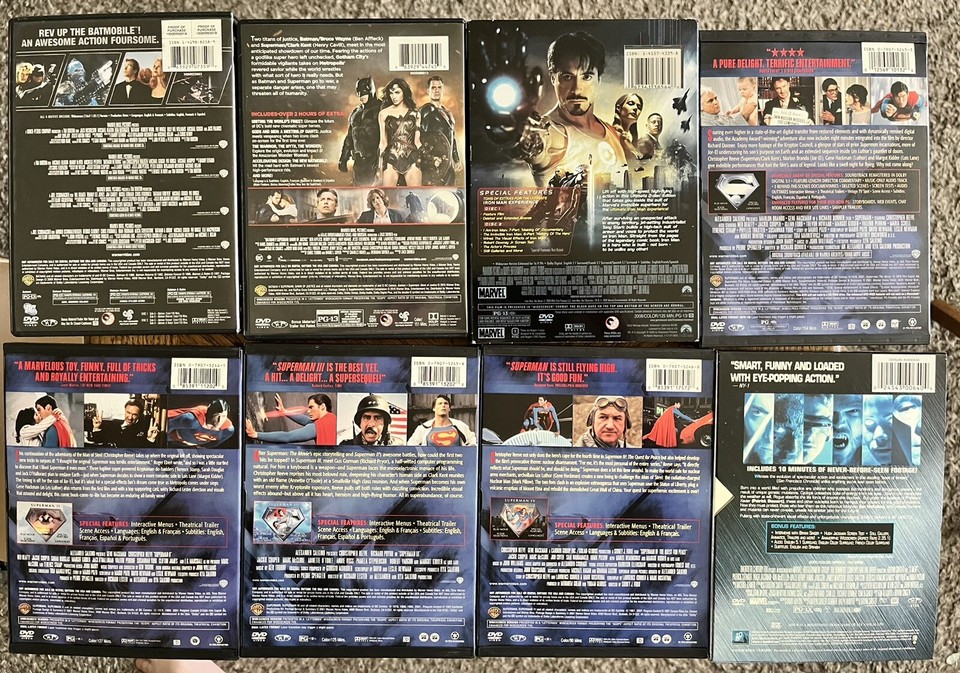 Marvel/DC Superhero DVD/BluRay/3D Movie Bundle. | eBay