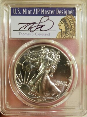 1989 Thomas Cleveland Native Mint State Silver Eagle PCGS MS70 (Pop Of ...