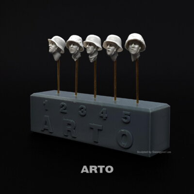 ARTO 1/35 WWII German M42 Helmet for Tamiya 35382 Type A - Tense Faces ...