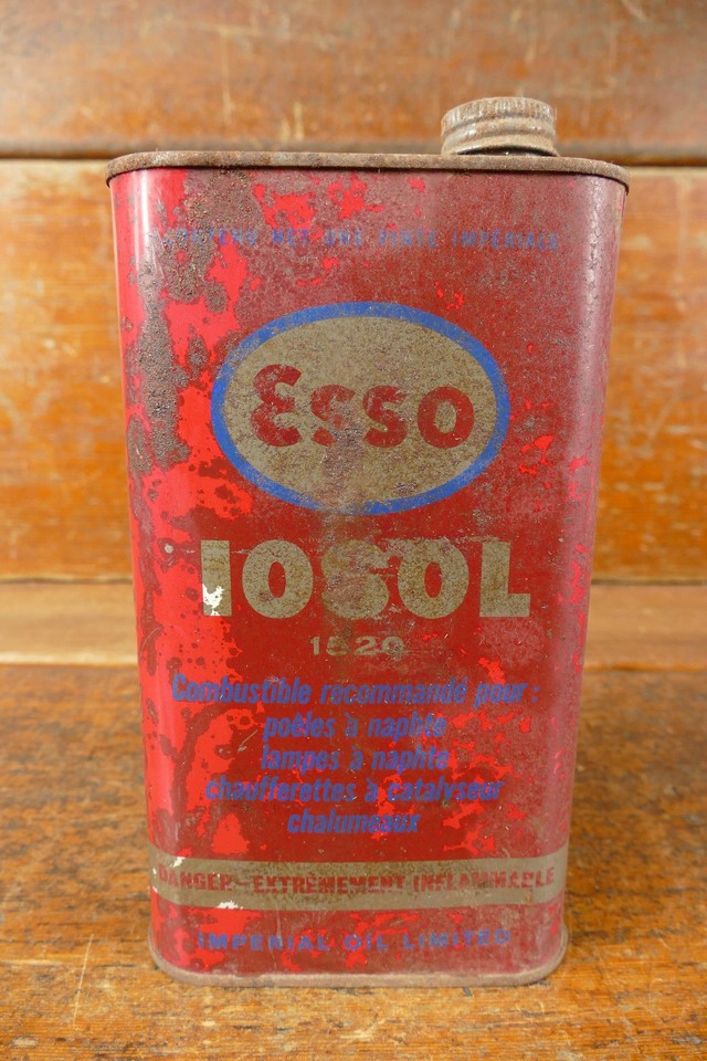 Vintage Esso Oil Can Imperial Esso IOSOL Lamp Stove Fuel One Imperial ...