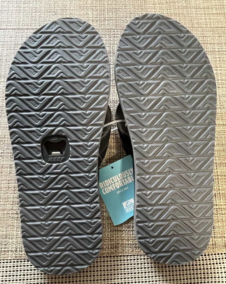Reef Men's Element TQT Bottle Opener Bwn Comfort SlipOn Flip Flops Size ...