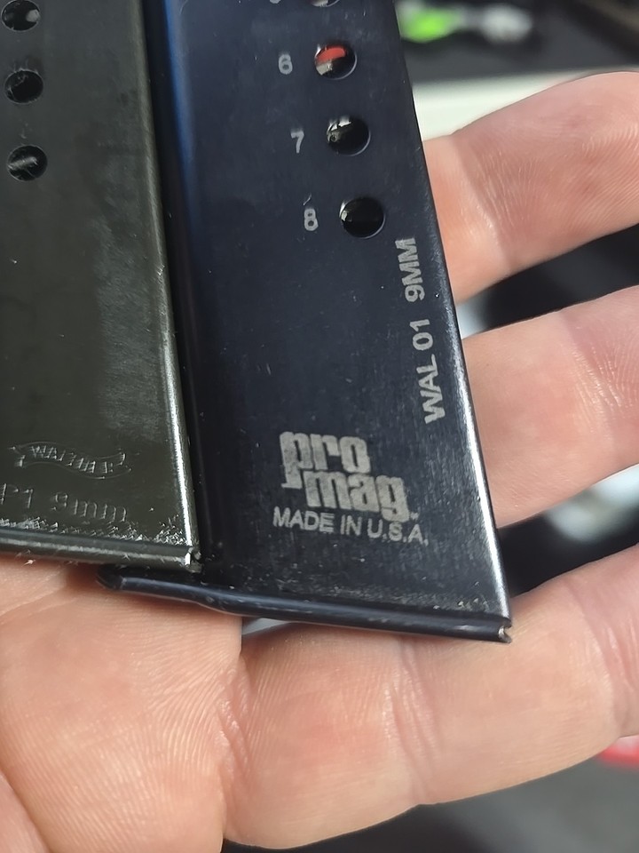 Lot Of 2 Walther P1 Marked P38 9mm Original Magazine 8rd 8 Round & Pro ...