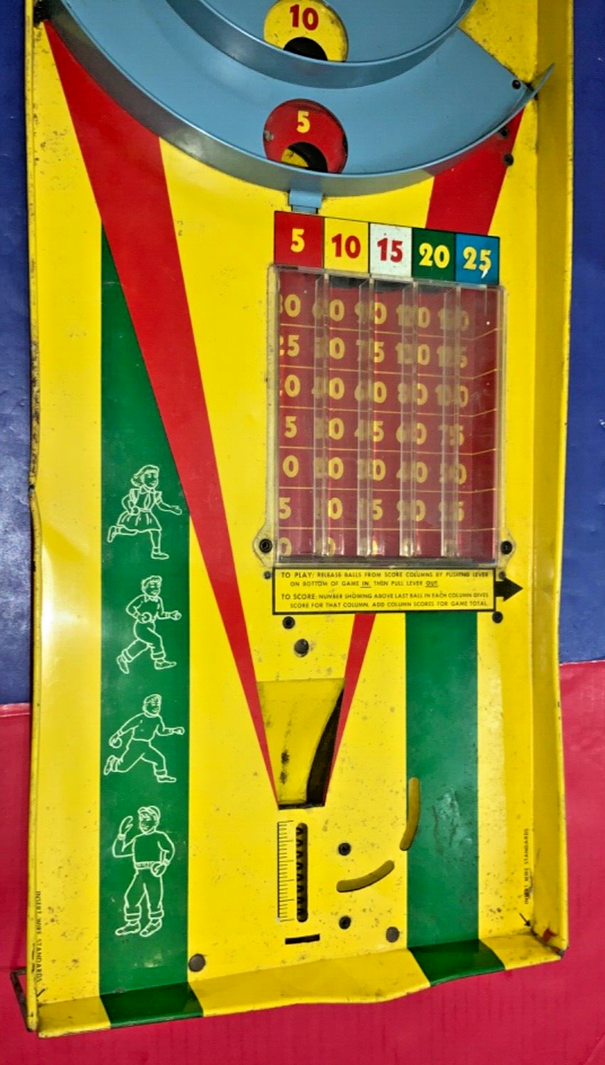 Lata De Juego De Skee Ball Vintage
