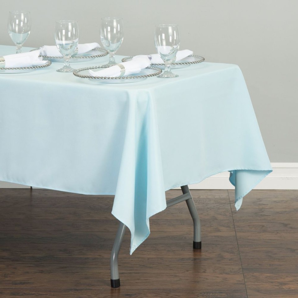 LinenTablecloth 60 x 102 in Rectangular Polyester Tablecloth Wedding ...