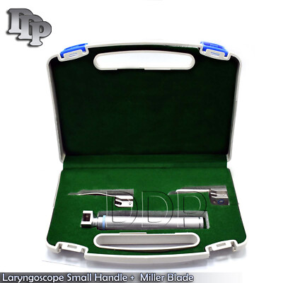Laryngoscope Small Handle + 2 Miller Blade #00 And #0 Ent Anesthesia ...
