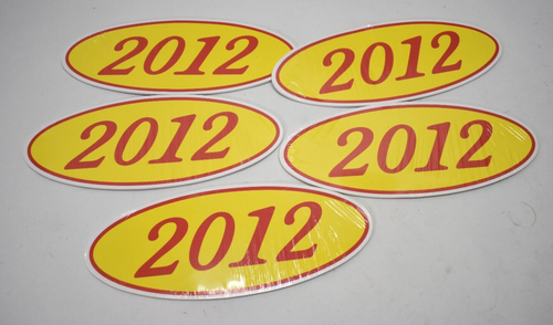 Lot of 60 Oval Windshield year Stickers For Car Windows Dealerships ...