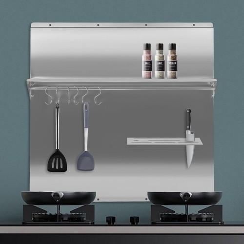 30x30.7" Backsplash Stainless Steel Kitchen Range Hood Wall Tile Shield ...