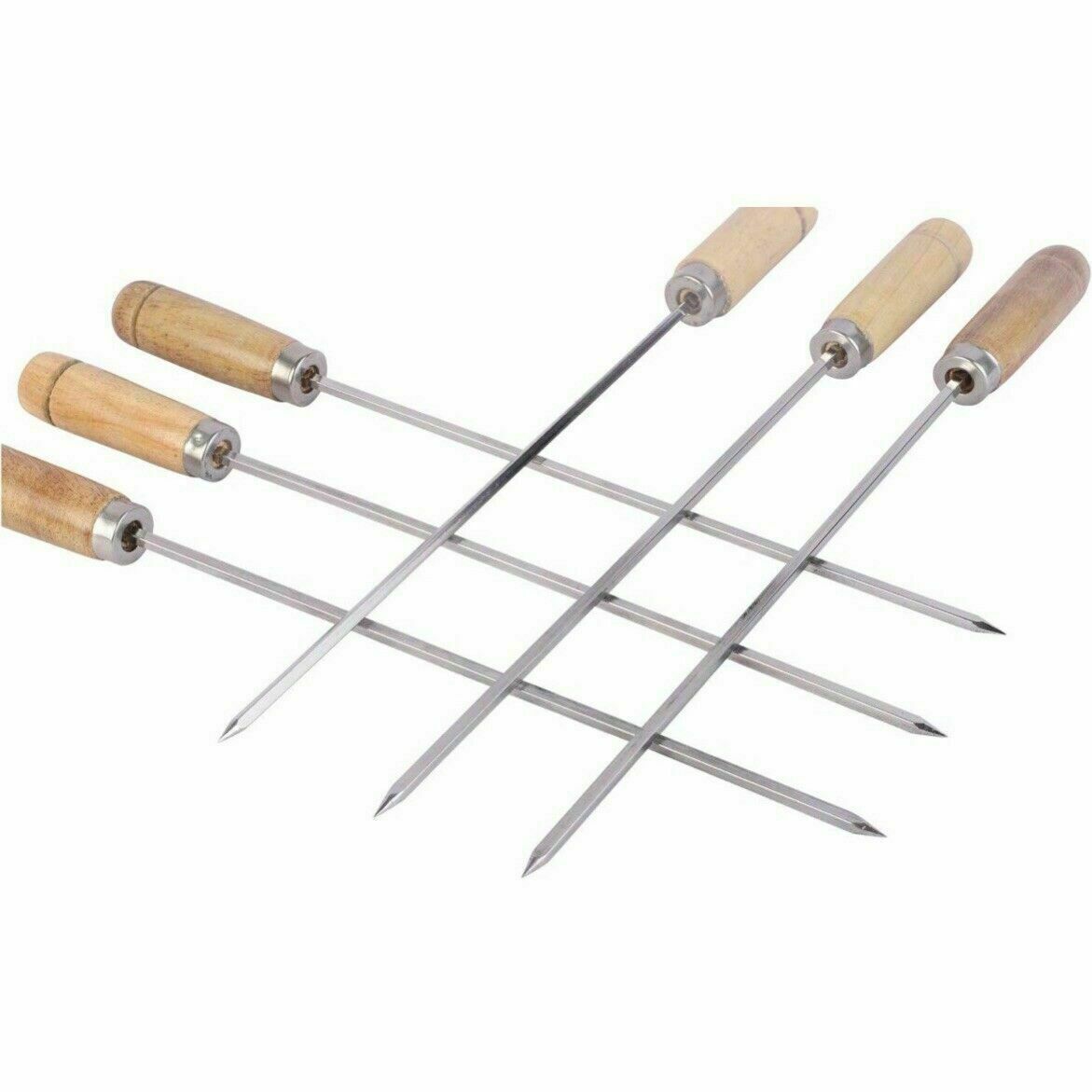 WOODEN BBQ KEBAB SKEWER HANDLE 8MM/5MM 20'' BBQ STICKS FOOD GRILL 51 ...