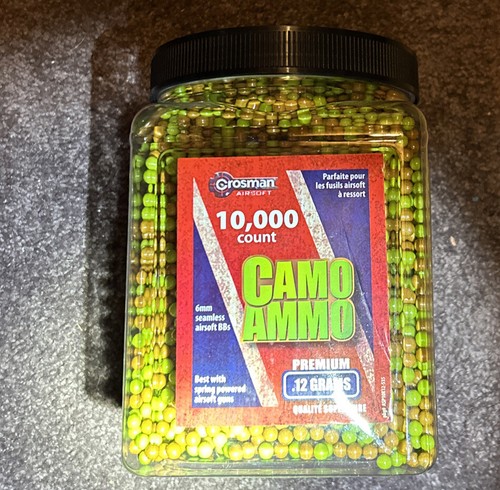 Crosman 10,000 Count Airsoft Camo Ammo .12G 6mm New Sealed Unopened ...