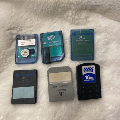 Memory Card Lot of 6 Assorted Sony Playstation Max PSX Read | eBay