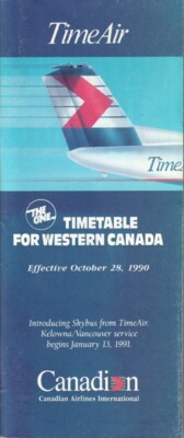 TimeAir timetable 1990/10/28 | eBay