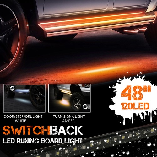 2pc Running Board Side Step LED Light Strip for Chevy Dodge GMC Ford ...