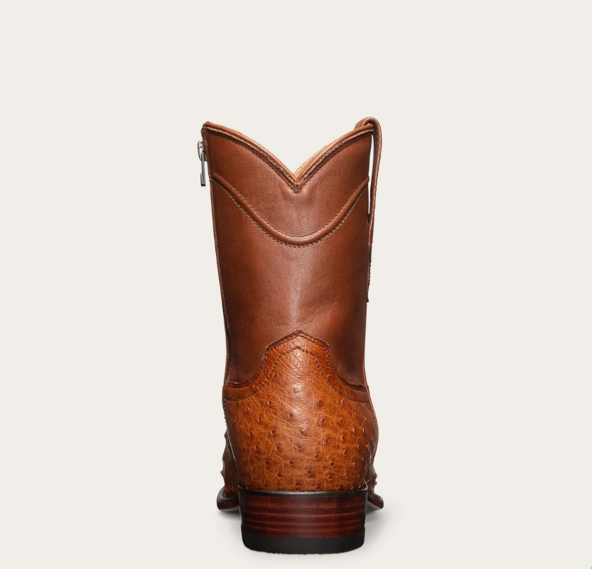 Mens Round Toe Studded Leather Knight Boots Zipper Low-Heel Cowboy ...