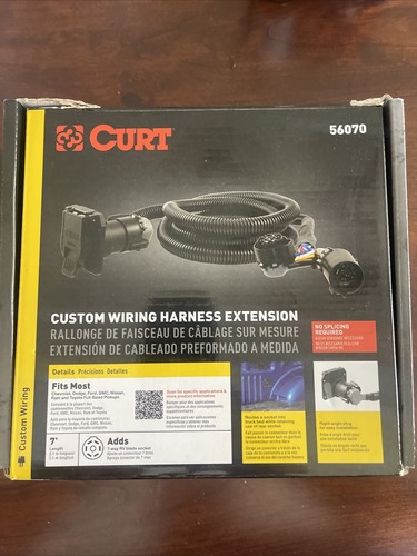 NEW CURT 56070 7' Extension Harness (Adds 7-Way RV Blade to Truck Bed ...