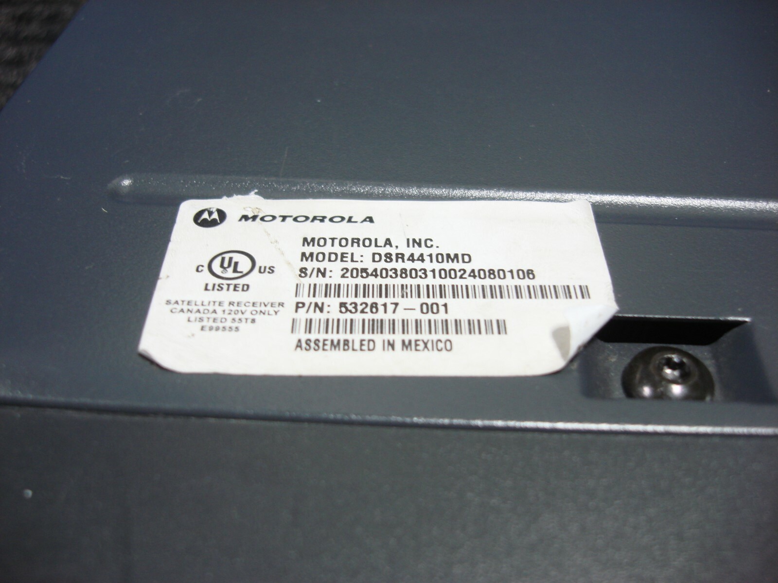 MOTOROLA DSR-4410MD COMMERCIAL SATELLITE MULTIPLEX DECRYPTER RECEIVER ...