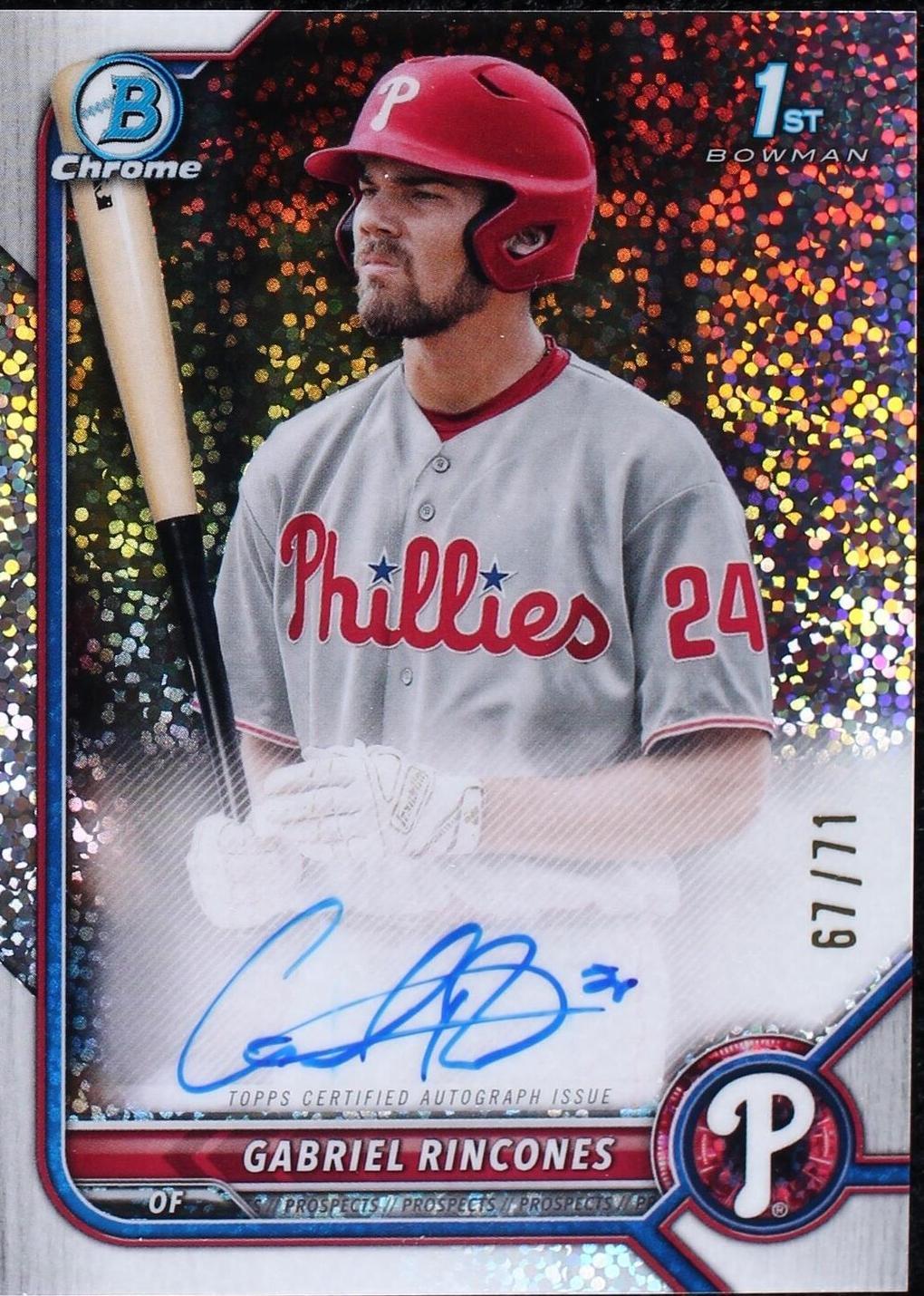 2022 Bowman Draft - Chrome Draft Pick Autographs Gabriel Rincones #CDA ...