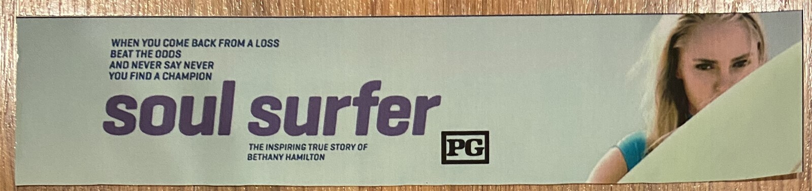 ⭐ Soul Surfer - Movie Theater Mylar / Poster Small | eBay