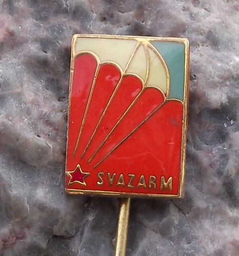 Svazarm Czech Army Reserves Military Paramilitary Parachute Skydive Pin ...
