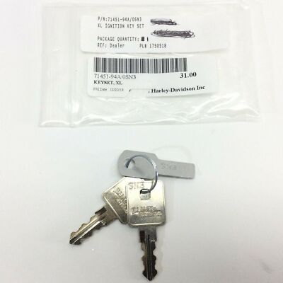 NOS Genuine HARLEY DAVIDSON Sportster XL KEY SET OEM CODE 0SN3 71451 ...