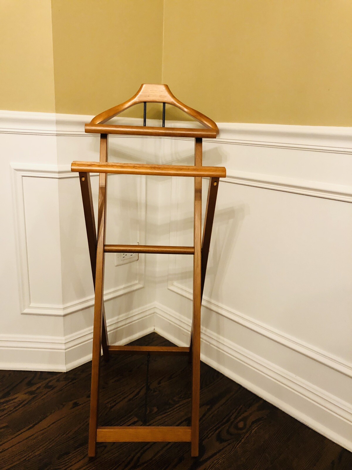 Vintage Wood Clothes Valet Wardrobe Stand - Gem