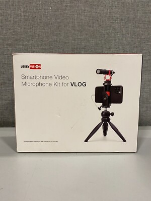 Uskey Vision VLOG K2 W49S Black Smartphone Video Microphone Kit For ...