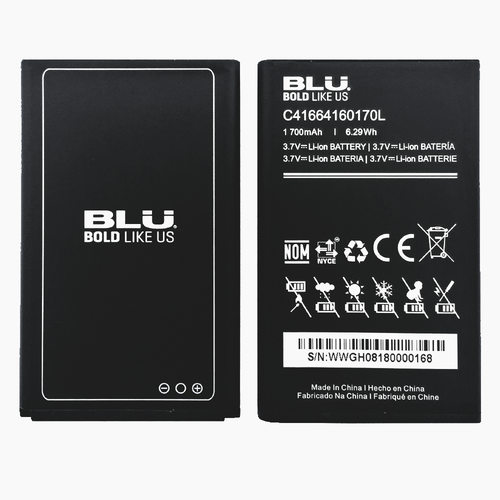 BLU Flash F010 Original OEM BLU battery C41664160170L 1700mAh 6.29Wh US ...